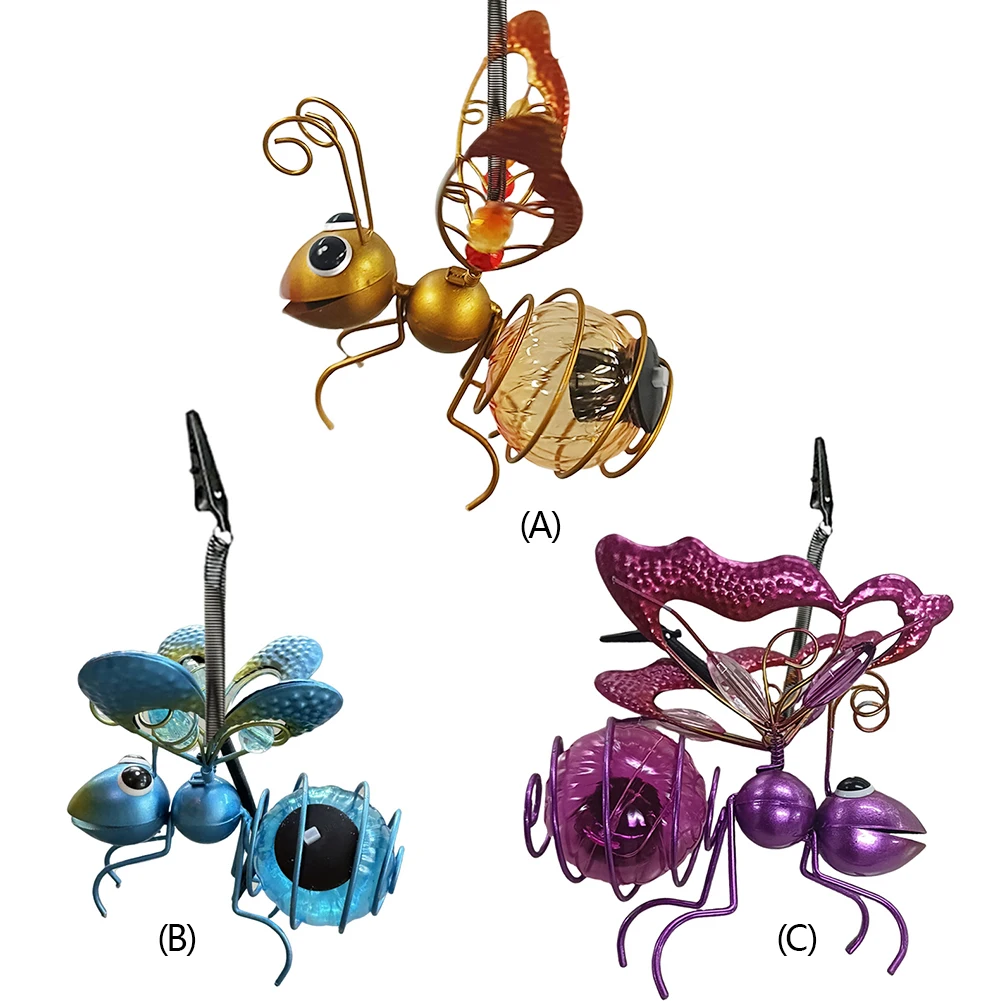 Solar Outdoor Insect Lamp Metal Hanging Flying Insects Lamp Garden Bug ...