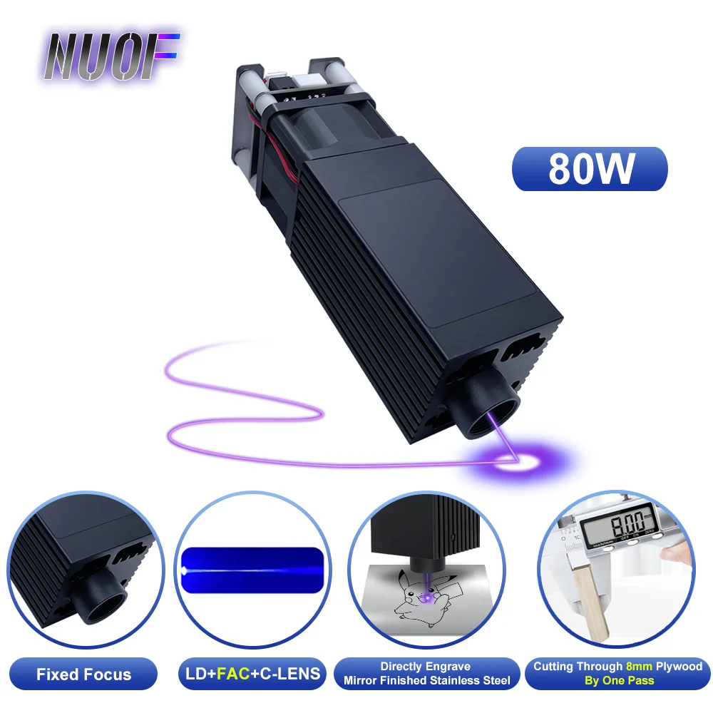NUOF-7W-40W-80W-Laser-Module-450nm-Laser-Head-Blue-Light-for-CNC-Laser ...