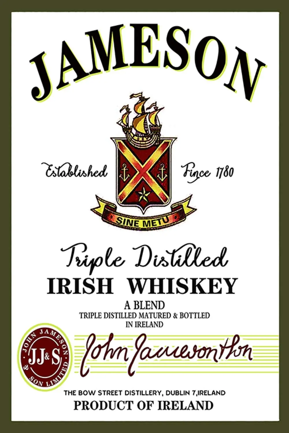 Jameson Irish Whiskey Logo Vector