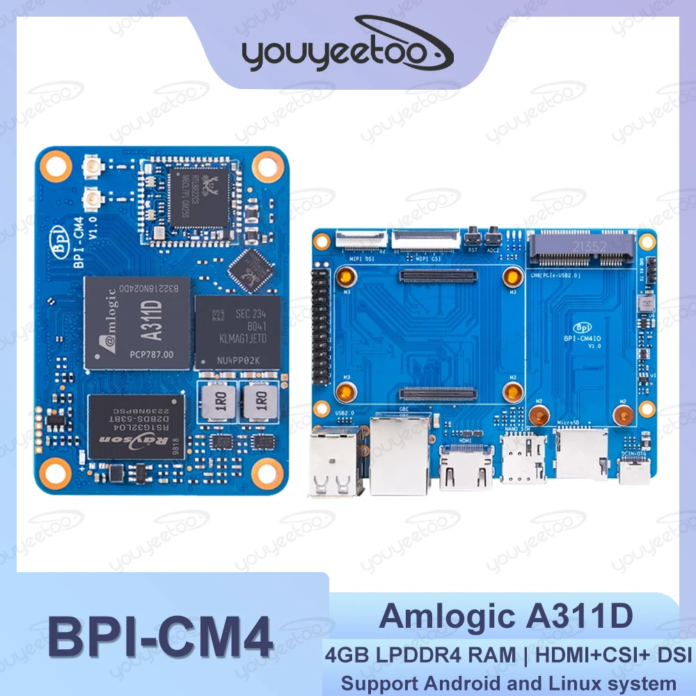 Banana Pi BPI-CM4 Amlogic A311D Quad Core ARM Cortex-A73 4G LPDDR4 16G ...