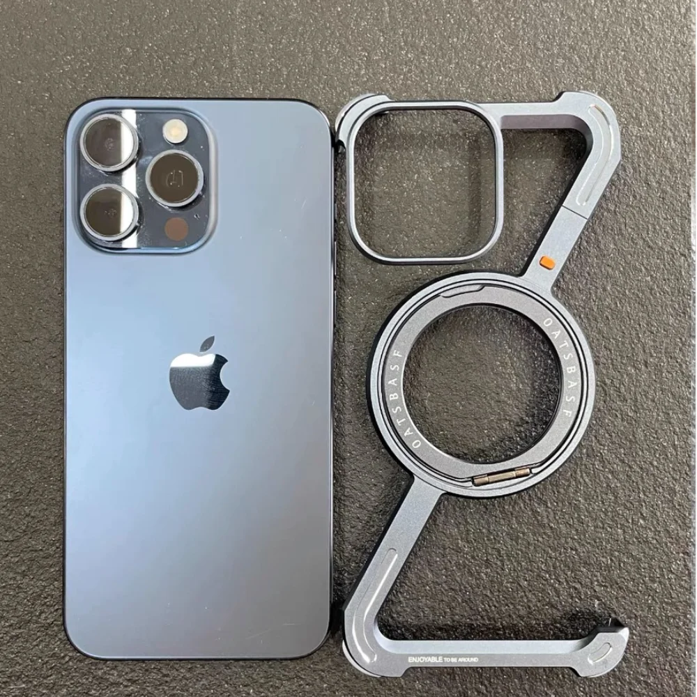 Funda-de-tel-fono-con-soporte-magn-tico-MagSafe-en-forma-de-Z-de-Metal ...