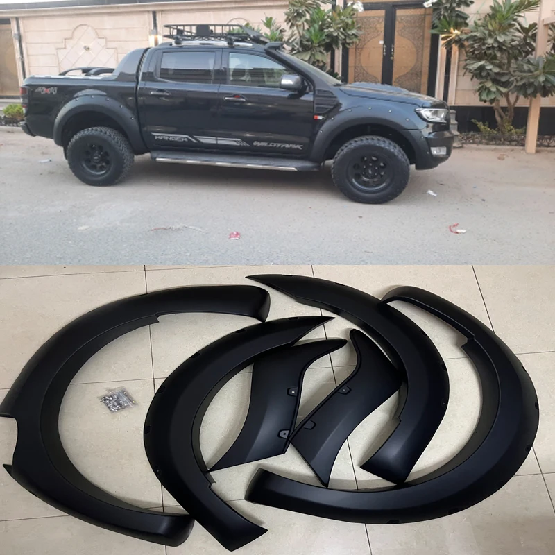 9Inch-Mudguards-Wheel-Arch-Fender-Flares-For-Ford-Ranger-Wildtrak-T7 ...