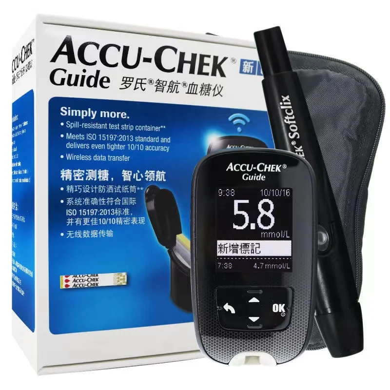Accu-chek-Guía de glucómetro, Kit de dispositivo de punción, sistema ...