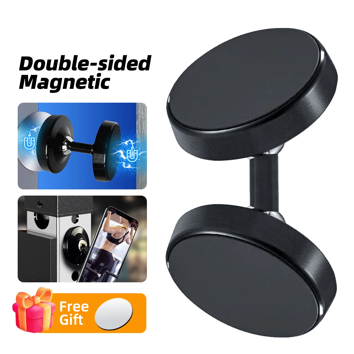 Double-Sided-Magnetic-Phone-Holder-For-Samsung-Xiaomi-Huawei-Dual ...