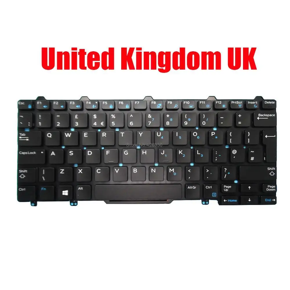 Backlit Uk Keyboard For Dell For Latitude E5250 5250 E5270 E7250 7250 ...