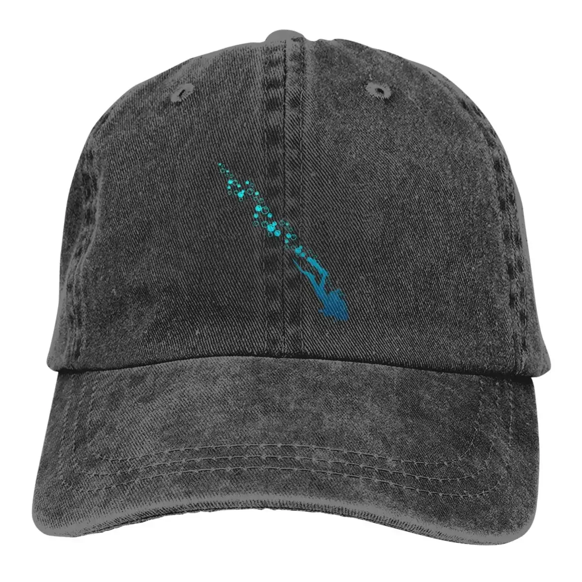 Summer-Cap-Sun-Visor-Blue-Diver-Hip-Hop-Caps-Dive-Scuba-Diving-Cowboy ...