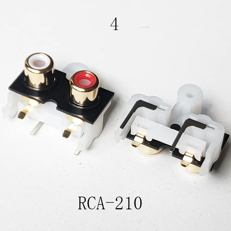 2PCS PCB Mounting Stereo Audio Video Jack RCA Female Connector Two Hole ...