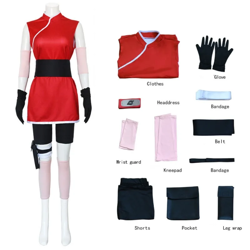 Disfraz-de-Anime-Haruno-Sakura-para-mujer-y-ni-a-traje-de-falda-Unisex ...