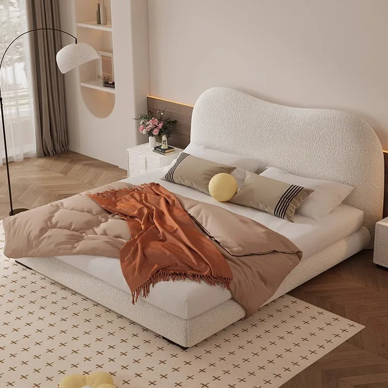 Cama doble americana moderna, Cama doble minimalista más barata, Cama ...