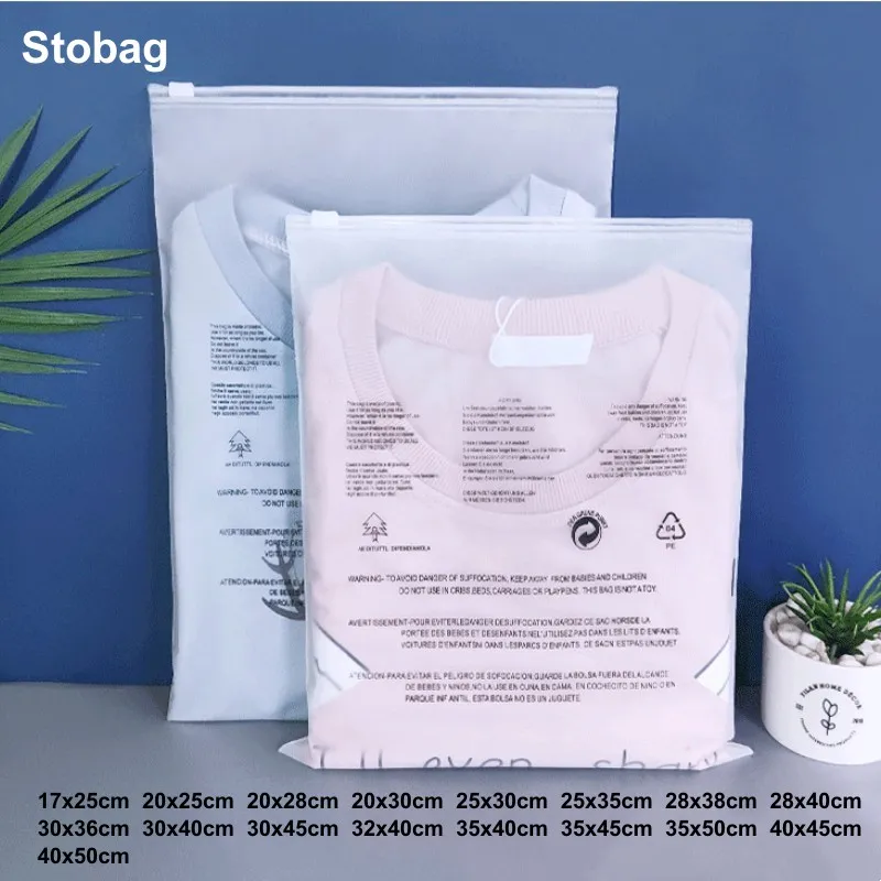 StoBag-50pcs-Frosted-Matte-Zipper-Bags-with-Worning-Words-Clothes-Packaging-Pouch-Clear-Plastic ...