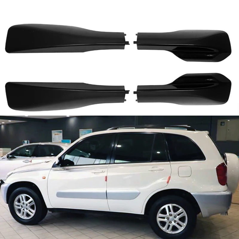 4PCS ABS Roof Rack Bar Rail End Protection Cover Shell Car Styling Roof ...
