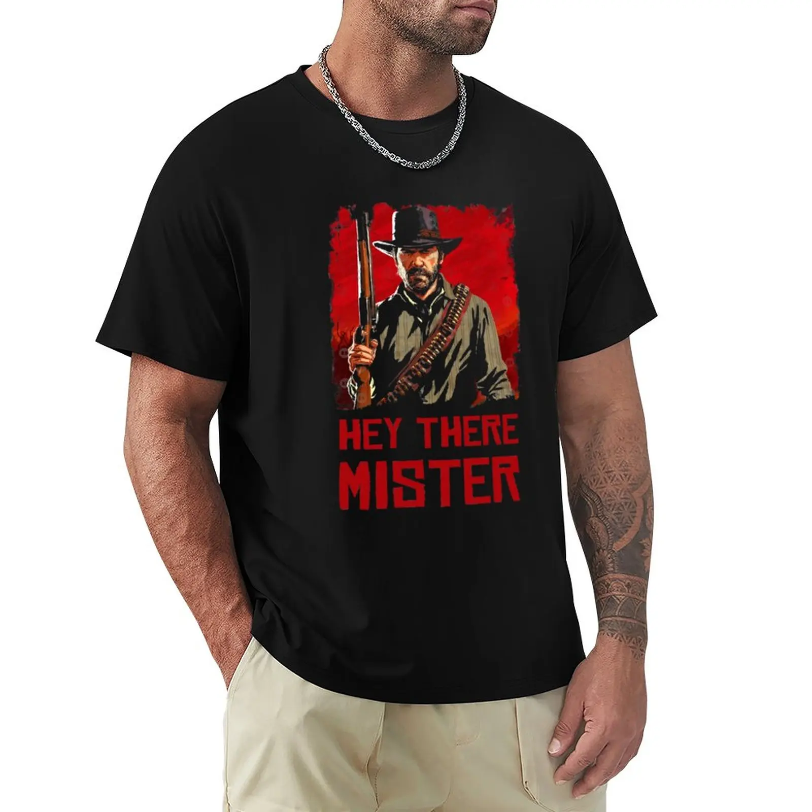 HEY THERE MISTER Arthur Morgan T Shirt blank t shirts blondie t shirt ...