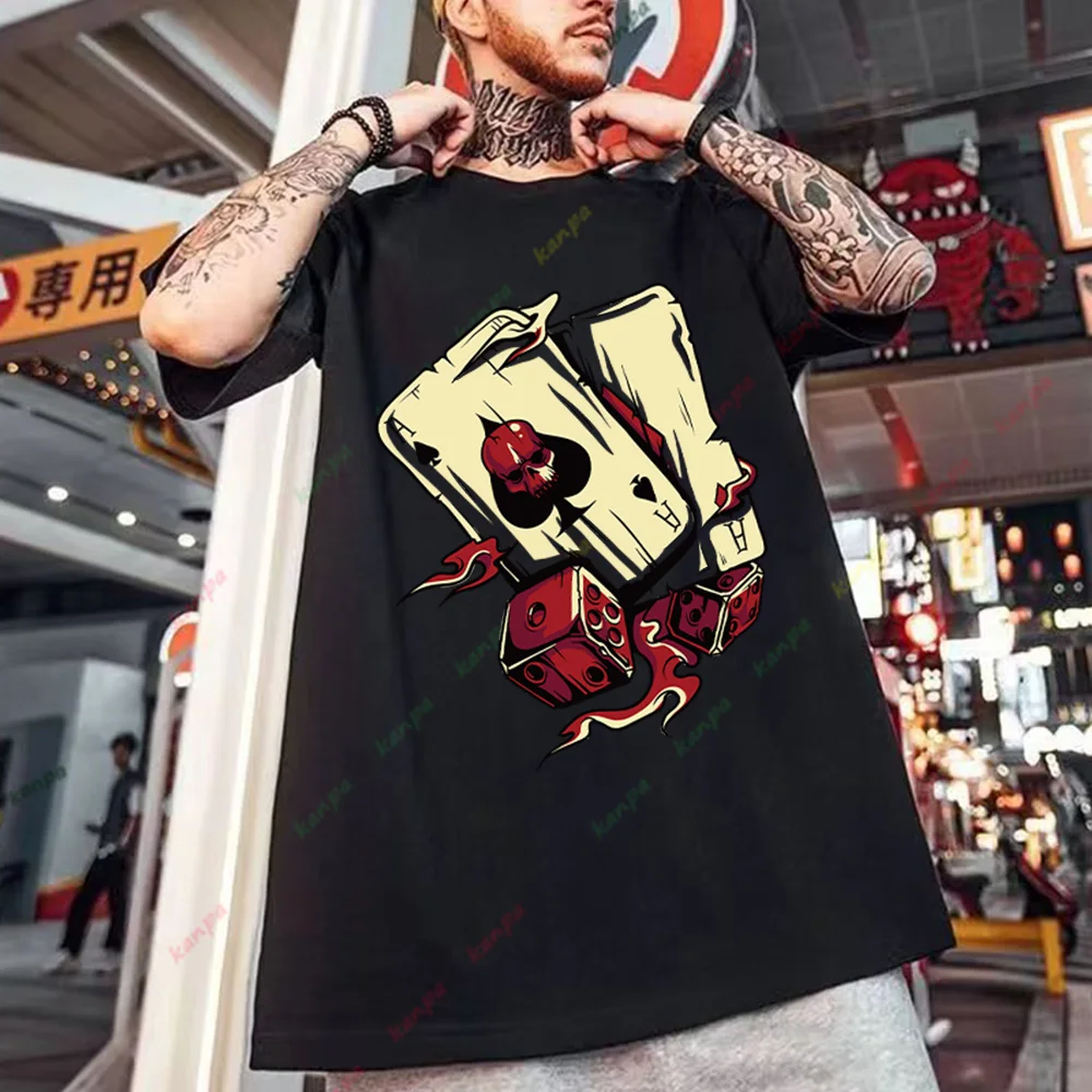 Bigsized-Men-T-Shirt-Summer-Harajuku-Devil-Poker-Patterns-Street ...