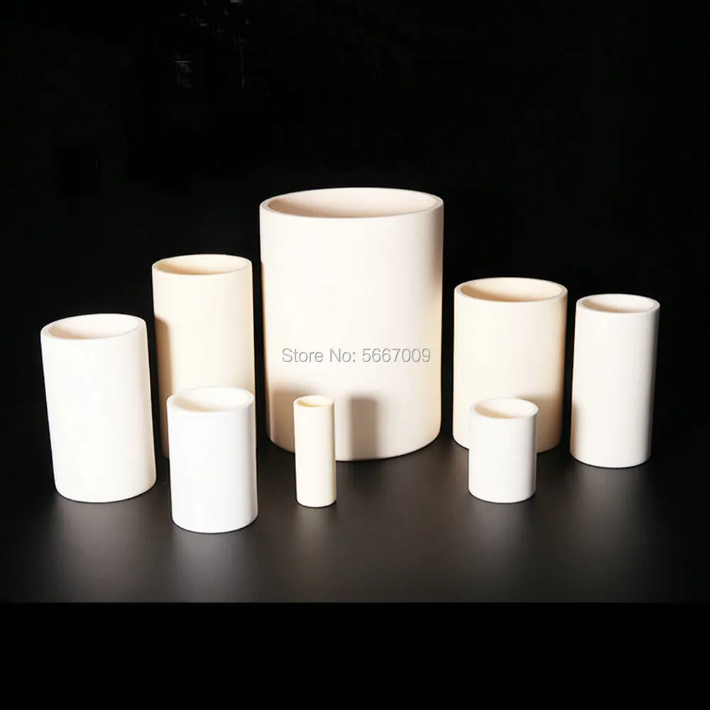 1pcs Lab 5ml To 1000ml Cylindrical Corundum Crucible 99% Alumina Ash ...