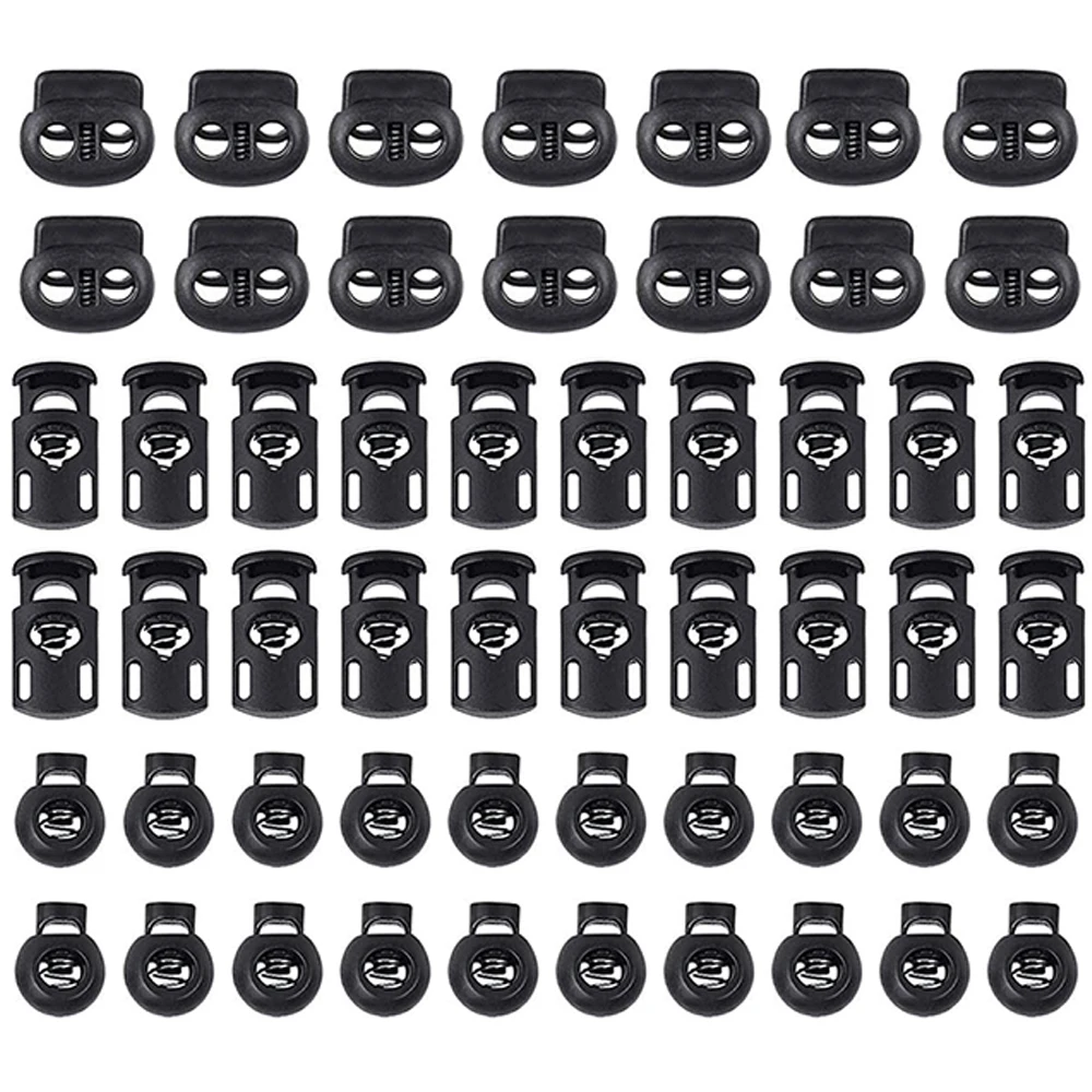 50pcs-Professional-Cord-Lock-DIY-Plastic-Spring-Toggle-Stopper-Lanyard ...