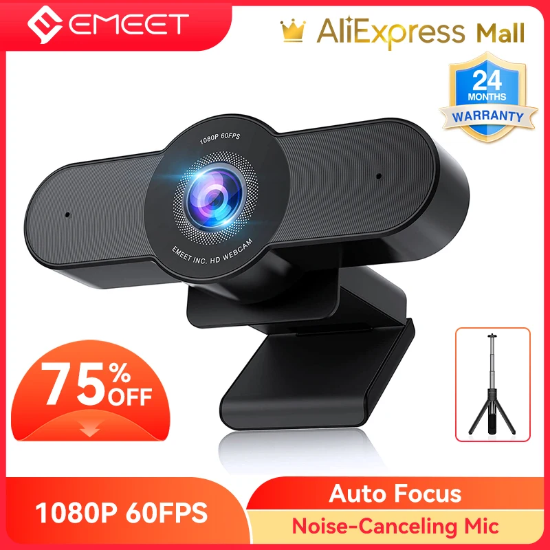 Webcam-1080P-60FPS-Streaming-Web-Camera-Autofocus-FULL-HD-EMEET-with ...
