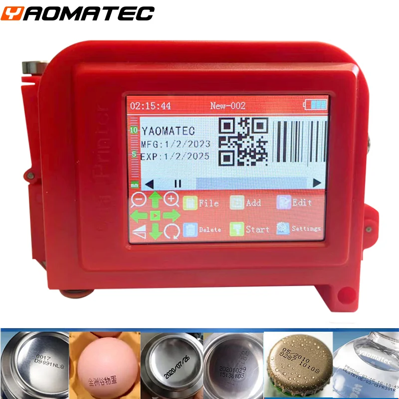 YS3 25 languages 12.7mm Touch Screen QR Bar Batch Code Date Logo Expiry ...
