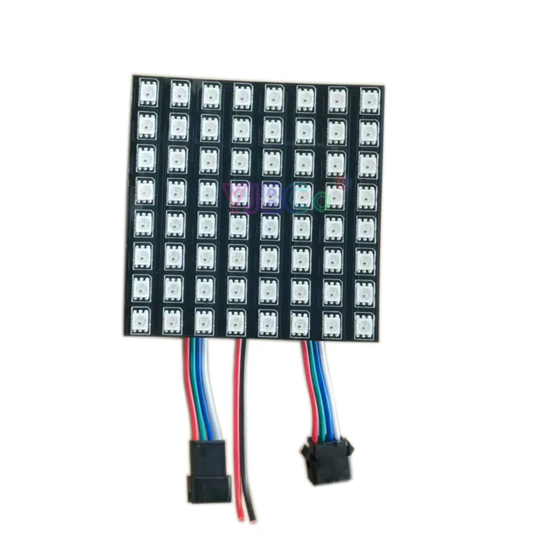 5 В WS2812B RGB Гибкий 16x16 8x32 256 светодиодов Пиксельная панель ...