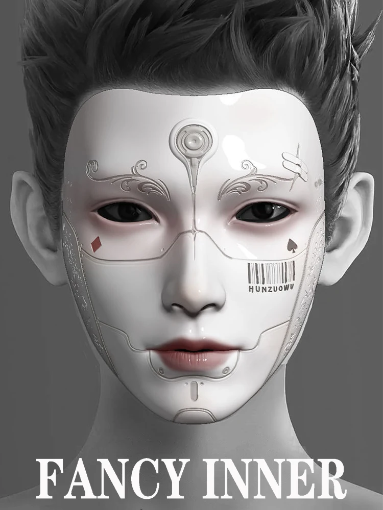 2023 사이버 펑크 마스크 얼굴 액세서리 영화 가장 무도회 익명의 얼굴 마스크 파티 코스프레 마스크 소품 성인 및