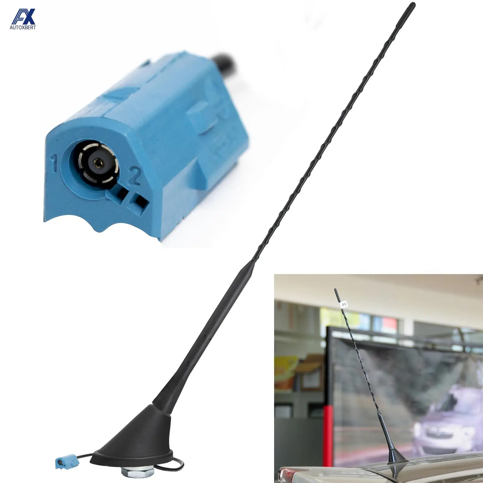 Car Roof Mount Antenna Aerial Base Must Am Fm With Blue Plug For Opel ...