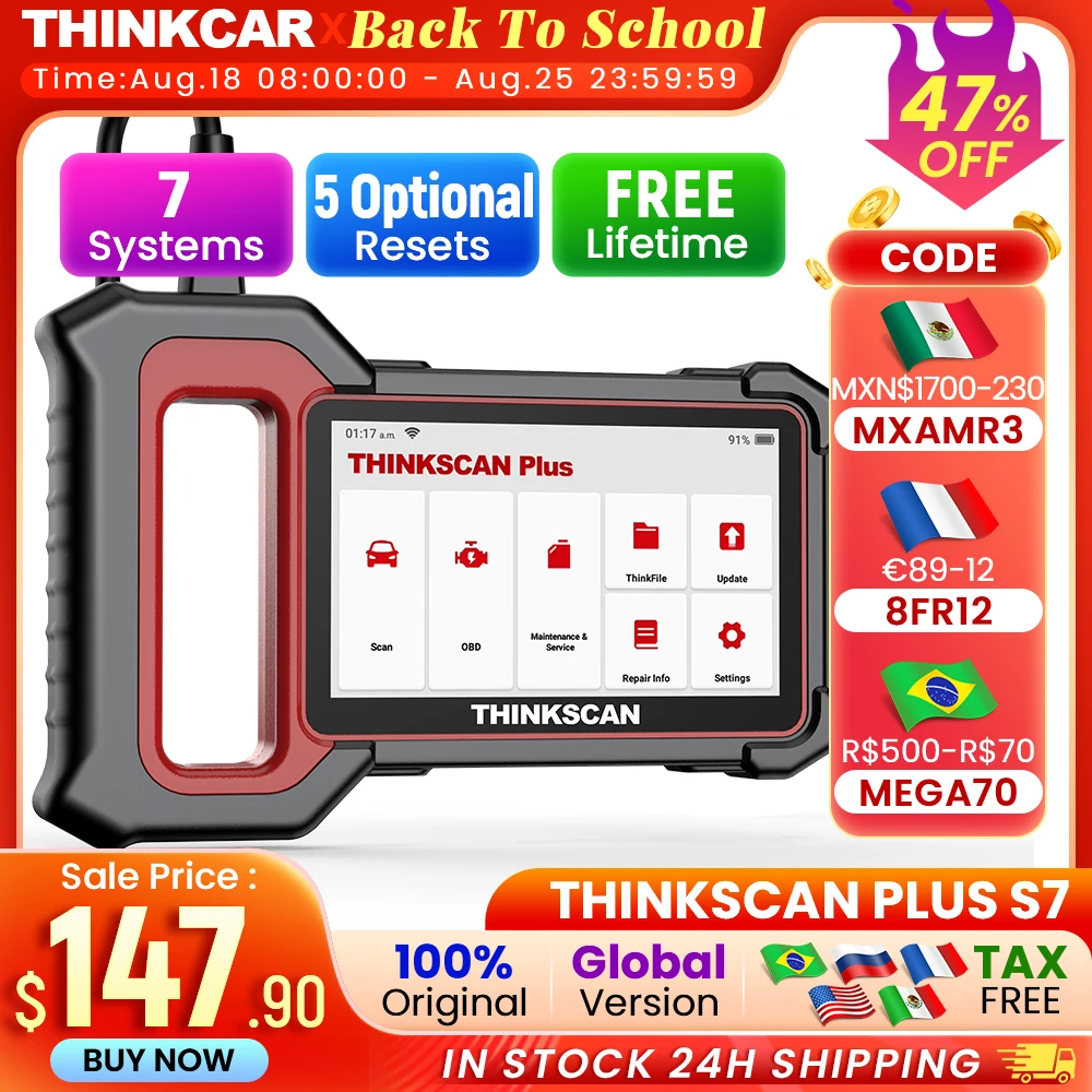 THINKCAR-Thinkscan-Plus-S7-Best-Car-Scanner-OBD2-Scanner-Professional ...