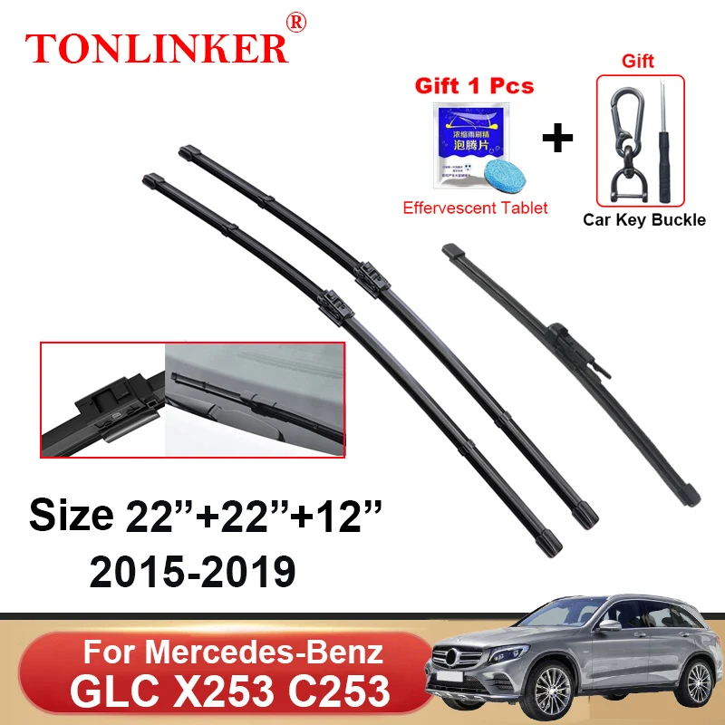TONLINKER-Car-Wiper-Blades-For-Mercedes-Benz-GLC-Class-X253-C253-2015 ...