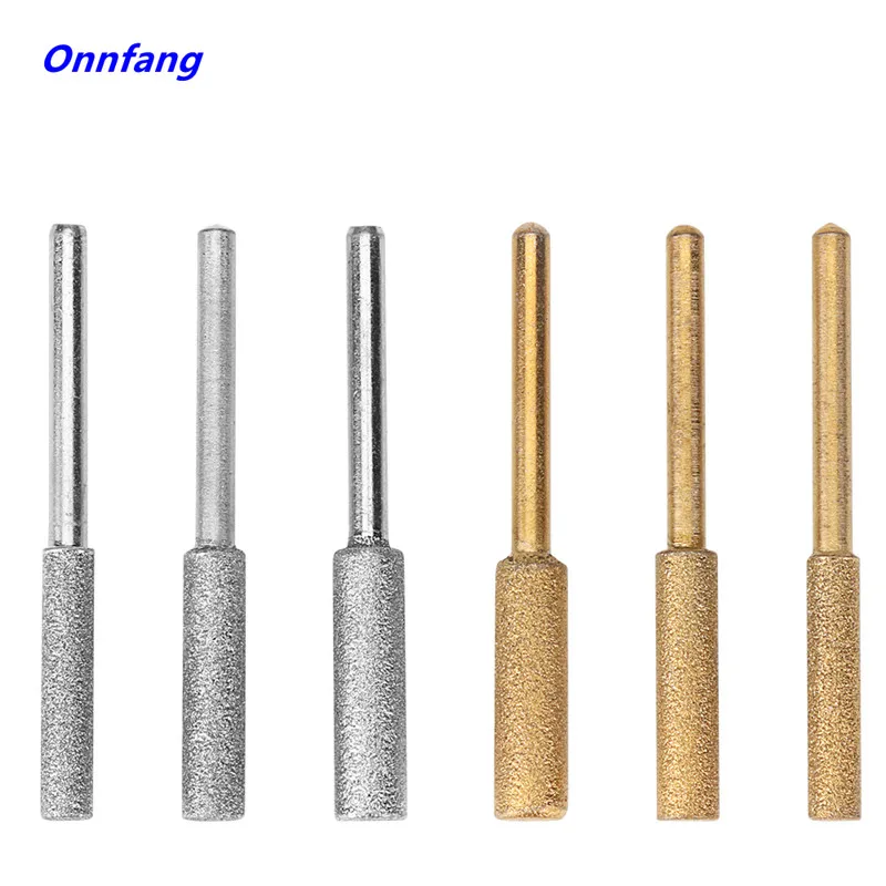 Diamond Coated Cylindrical Burr 4-5.5mm Chainsaw Sharpener Stone File ...