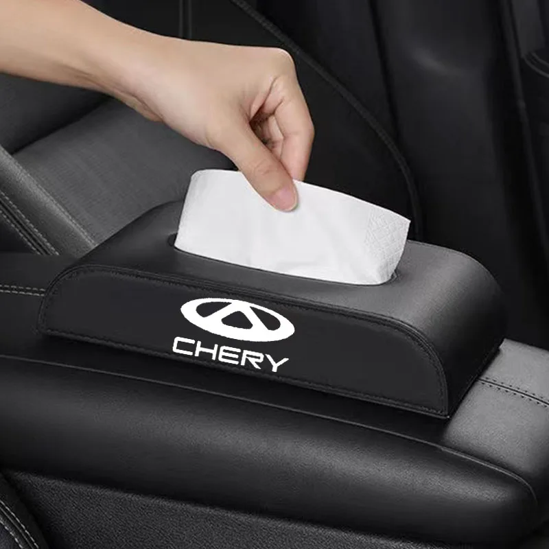 Car Tissue Box Leather Napkin Holder Box Car accessories For Chery ...