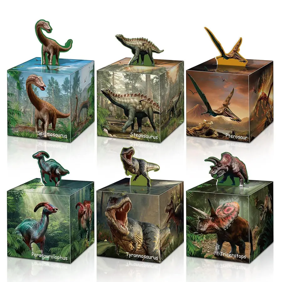 12-36Pcs-Dinosaur-Treat-Boxes-Dinosaur-Theme-Birthday-Gift-Box-Tropical ...