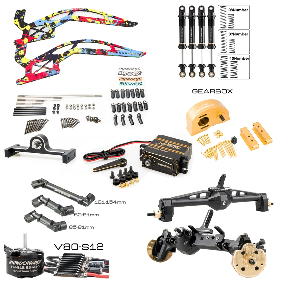Rhino-YUE-ONE-RC-Crawler-Shafty-Full-Kit-With-Capra-Axles-80A-ESC-S12 ...
