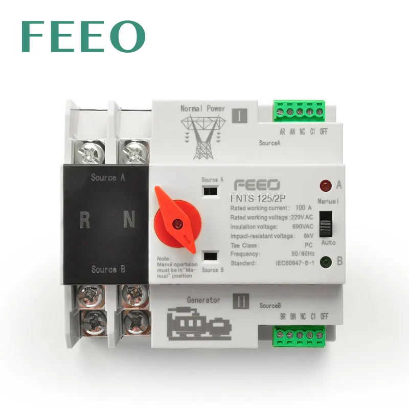 Feeo 2p ats interruptores elétricos do seletor do interruptor de ...
