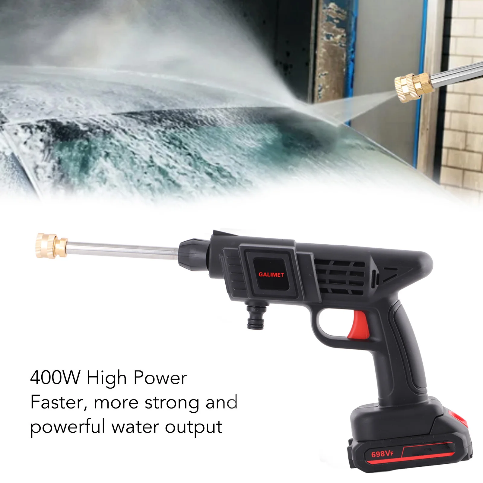 Cordless-Pressure-Washer-90bar-3-5m-Range-460W-Portable-Battery ...