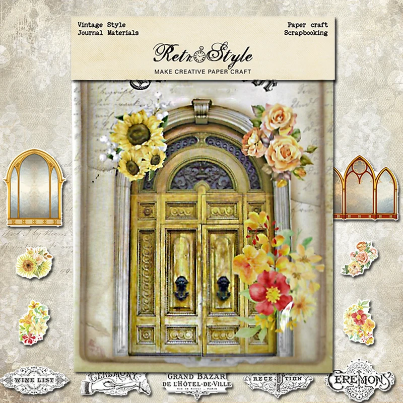 Panalisacraft-Vintage-Style-Door-Washi-Paper-Sticker-Scrapbooking-paper ...