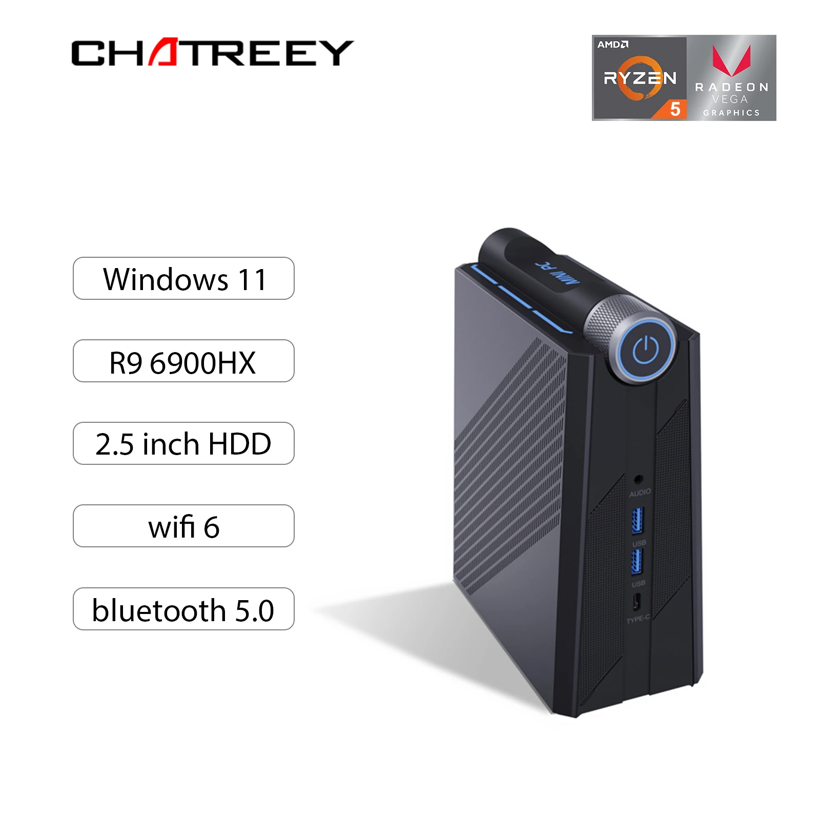 Chatreey Mini Pc Amd Ryzen 9 5900hx 8cores Gaming Desktop Computer ...