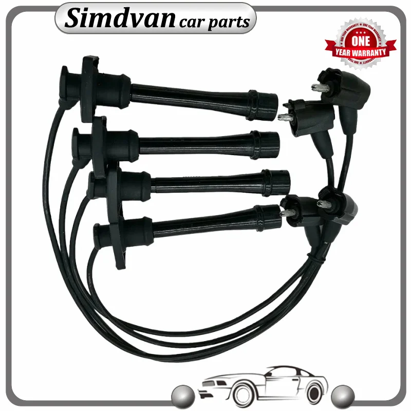 4Pcs Spark Plug Wires Set Silicone Ignition Cable Kit for Toyota ...