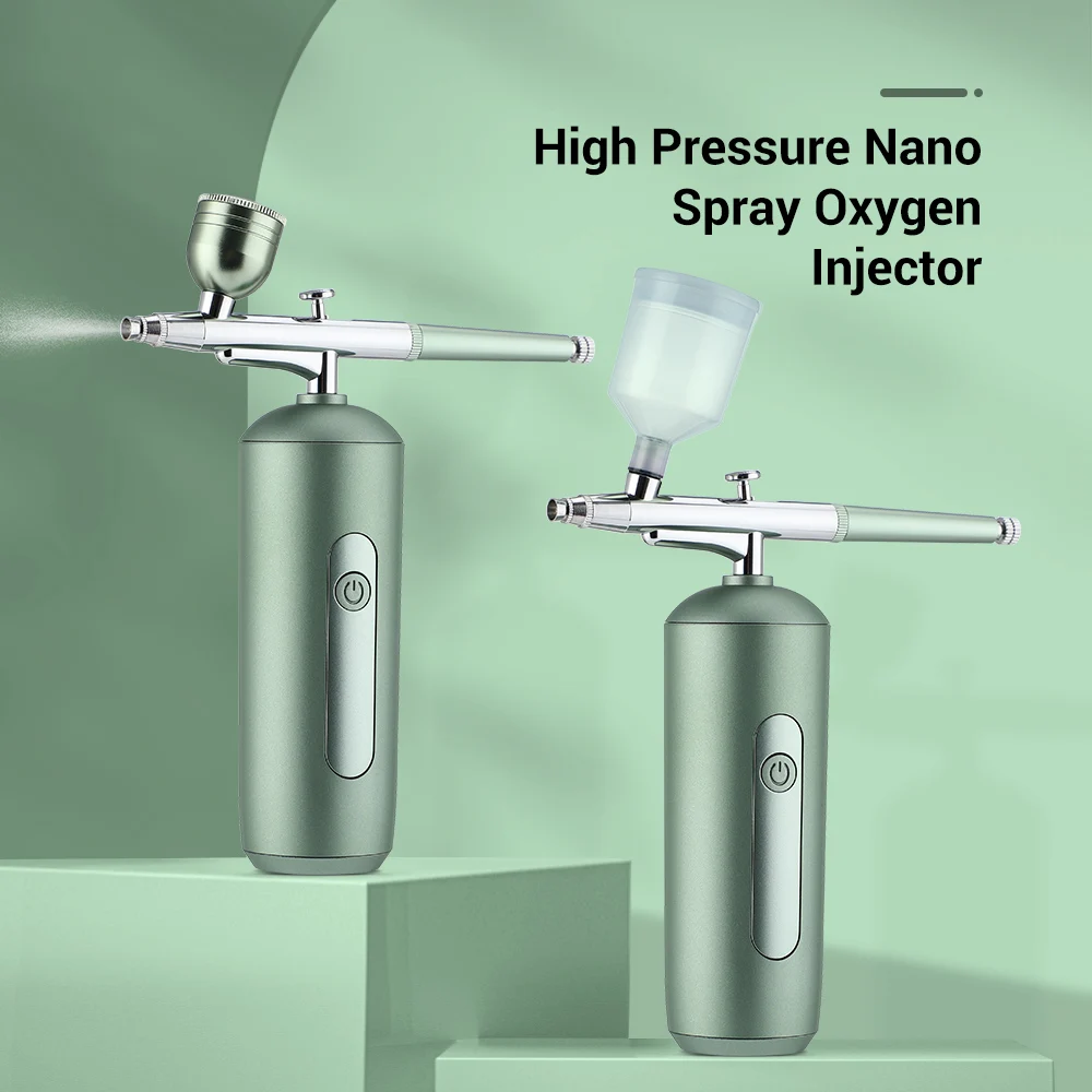 Oxygen Injector Mini Air Compressor Kit Air Brush Paint Spray Gun ...