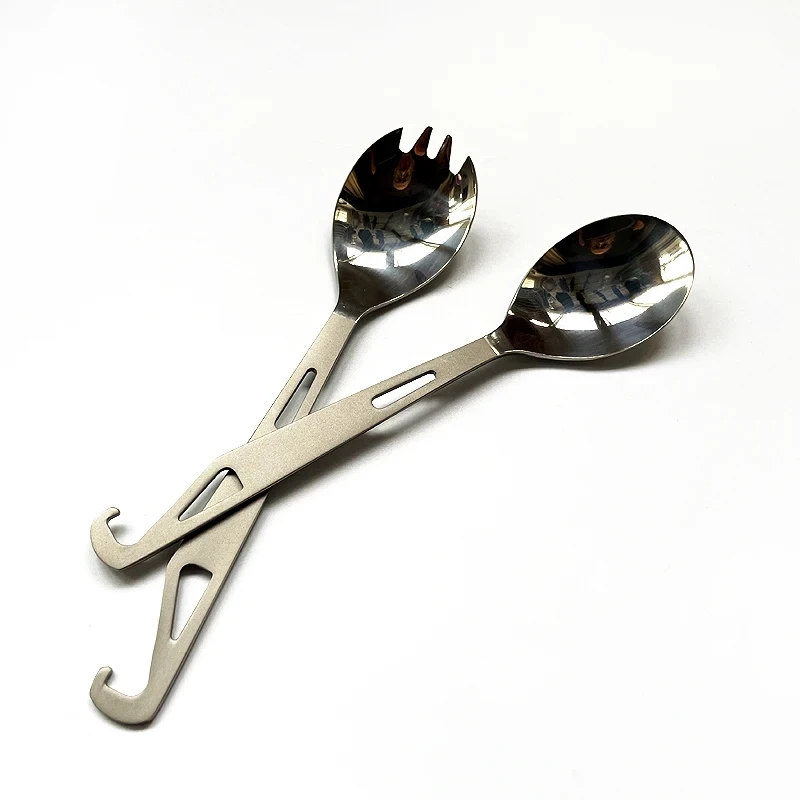 1pc-Titanium-Alloy-Spoon-Outdoor-EDC-Tool-Camping-Tableware-Fork-Travel ...