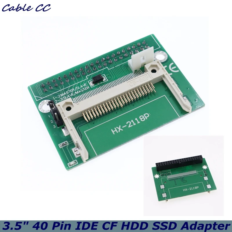 40pin Female to 50pin Male CF Compact Flash Merory Card to Vertical 3.5 ...