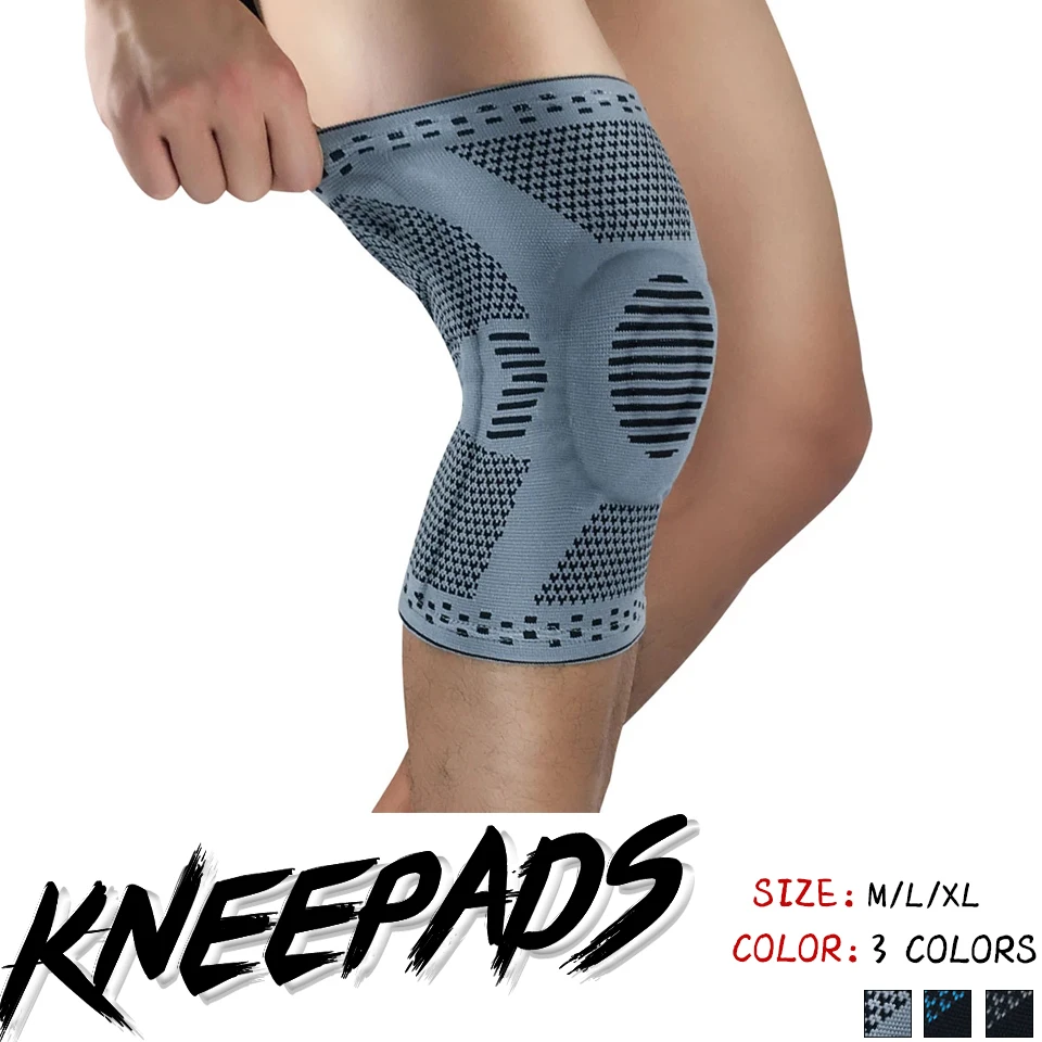 1Pc Nylon Elastic Sports Knee Pads Breathable Knee Support Brace ...