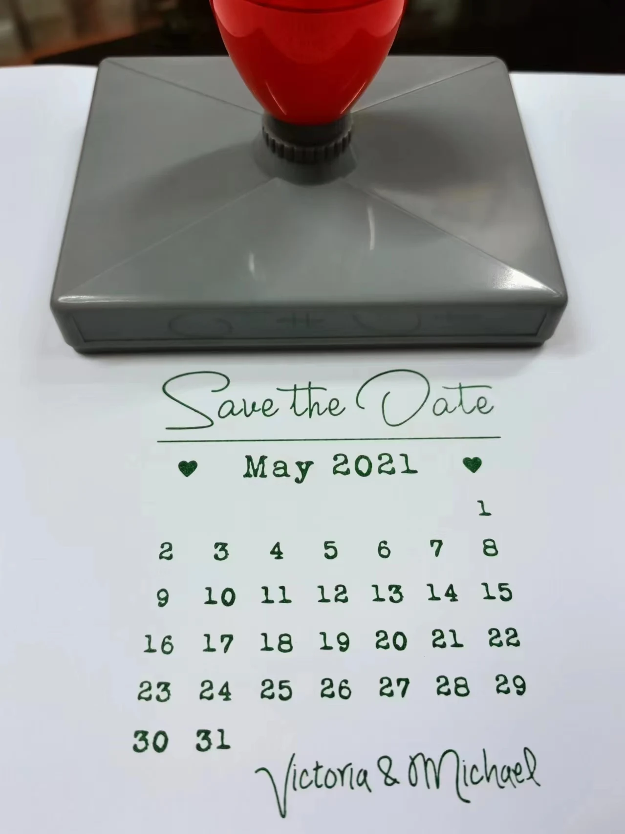 Desk-calendar-stamp-50-80mm-Professional-Rectangular-Photosensitive ...