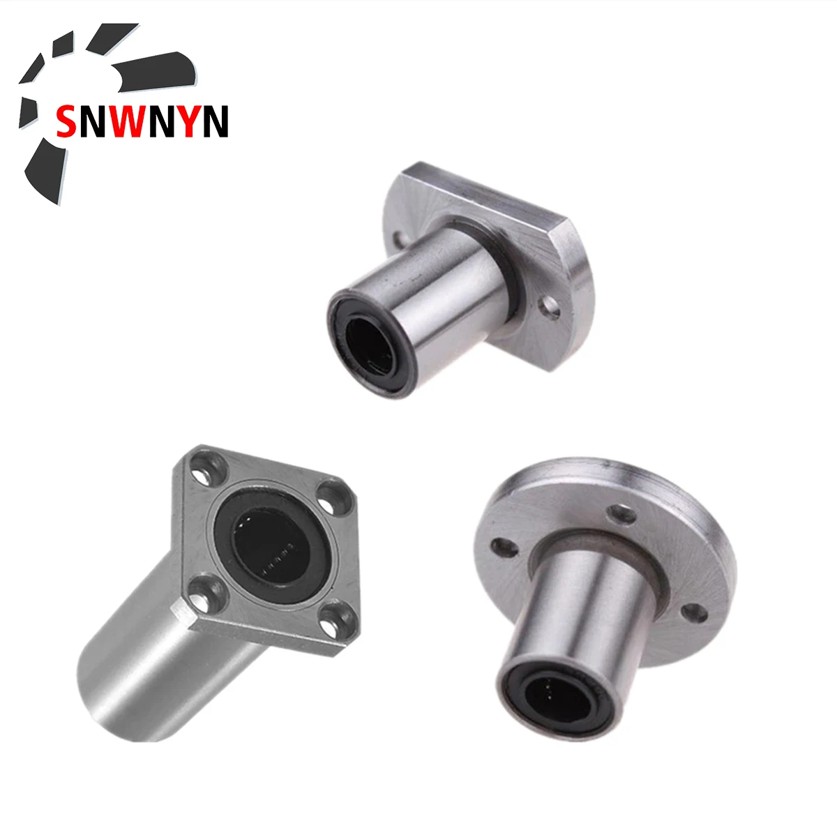 LMK6/8/10/12/16UU Square LMF8UU Round LMH8UU Oval Flange Bushing Router Shaft CNC Linear Bearing ...