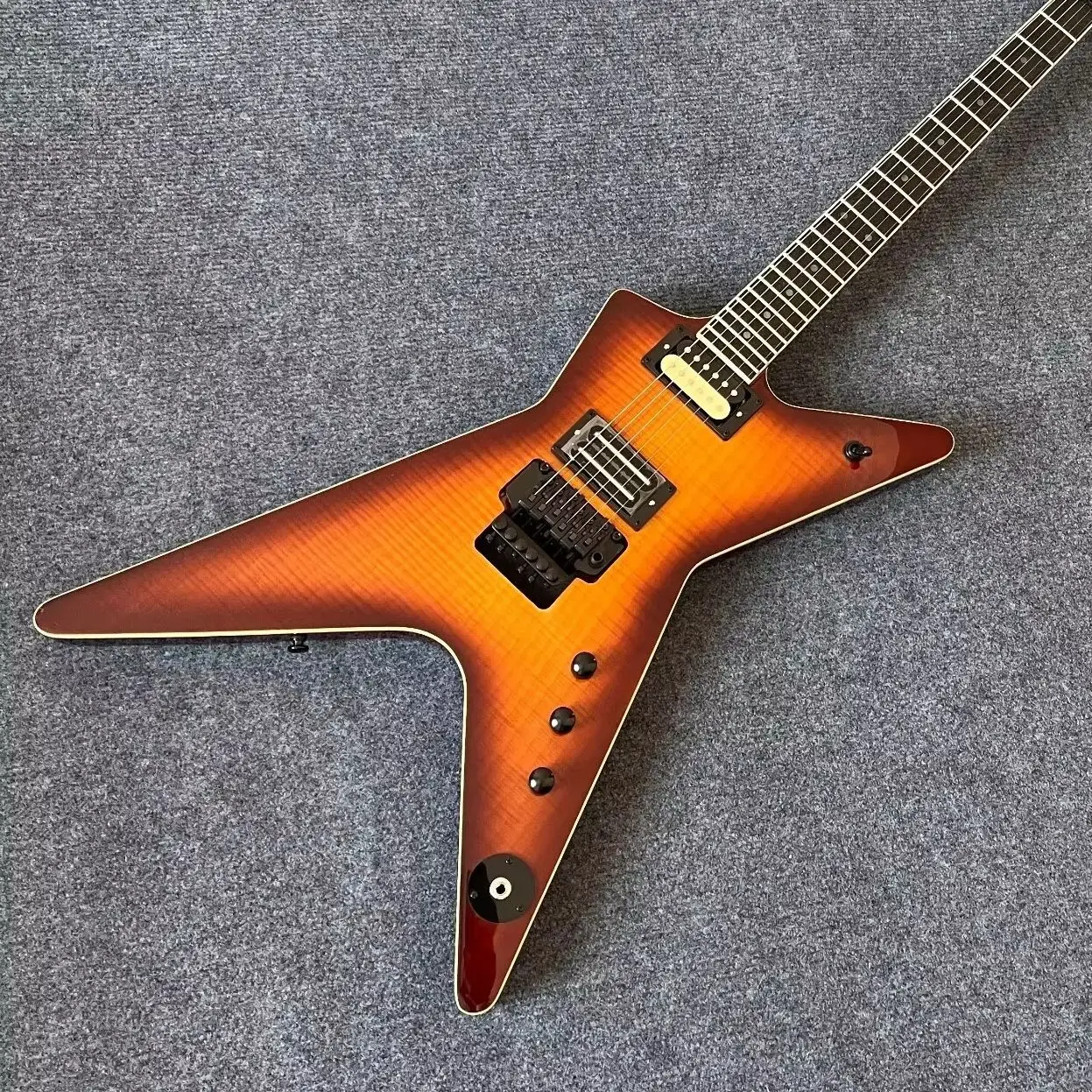 2026 hot Custom Dean Guitar Irregular Sunset Body Floyd Rose Bridge ...