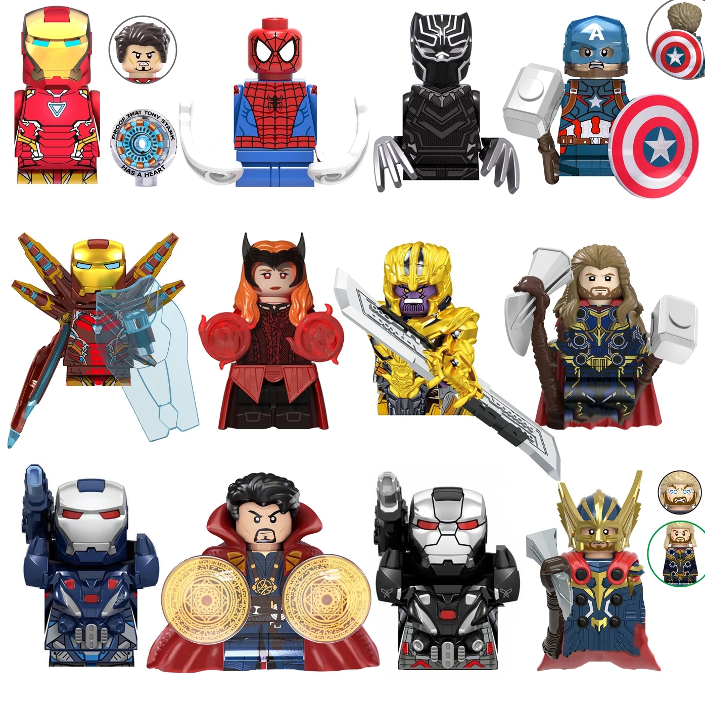 디즈니 빌딩 블록 애니메이션 미니 액션 피규어, TV-1004 TV-1005 브릭, 어린이 장난감 선물, PG V005 1196 ...