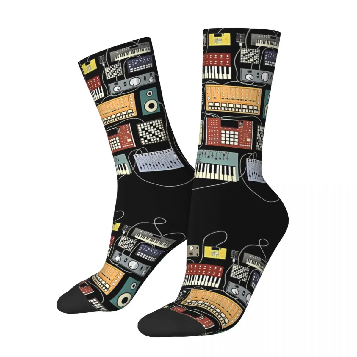 Electronic-Musician-Synthesizer-Drum-Machine-Dj-Men-s-Socks-Modular ...