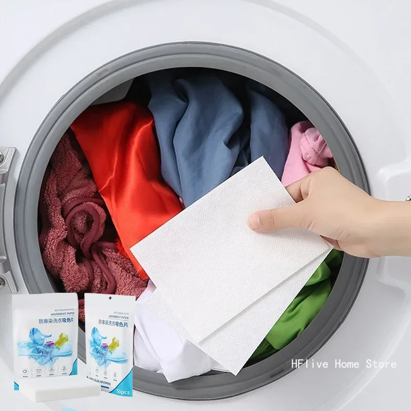 50pcs-Anti-staining-Dyeing-Laundry-Tablet-Laundry-Paper-Clothes-Sheets ...