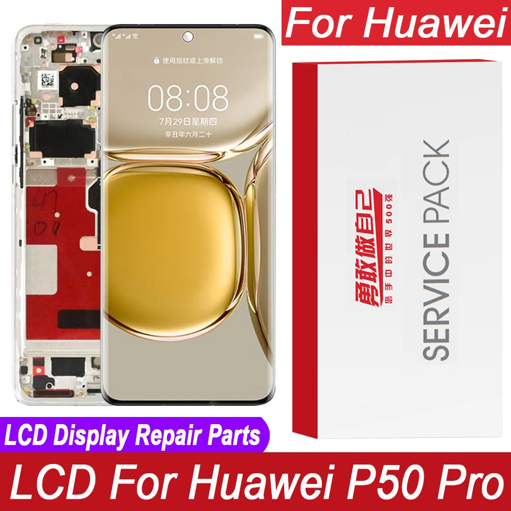100% Original 6.6" OLED 1228 X 2700 Pixels Display For Huawei P50 Pro ...