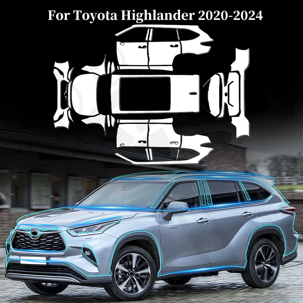 For Toyota Highlander 2020-2025 TPU Paint Protection Film Anti-scratch ...