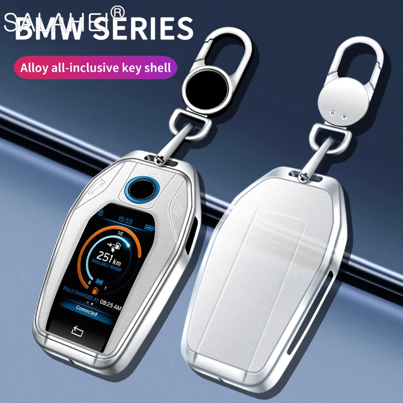 Leather-LED-Display-Car-Key-Case-Cover-For-BMW-5-7-Series-G12-G11-G30 ...
