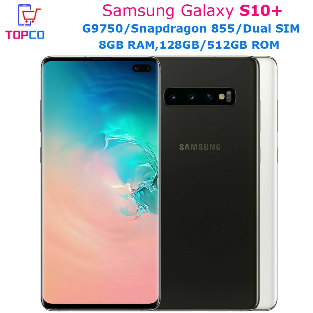 Samsung Galaxy S10+ S10 Plus G9750 Snapdragon855 Unlocked Mobile Phone ...