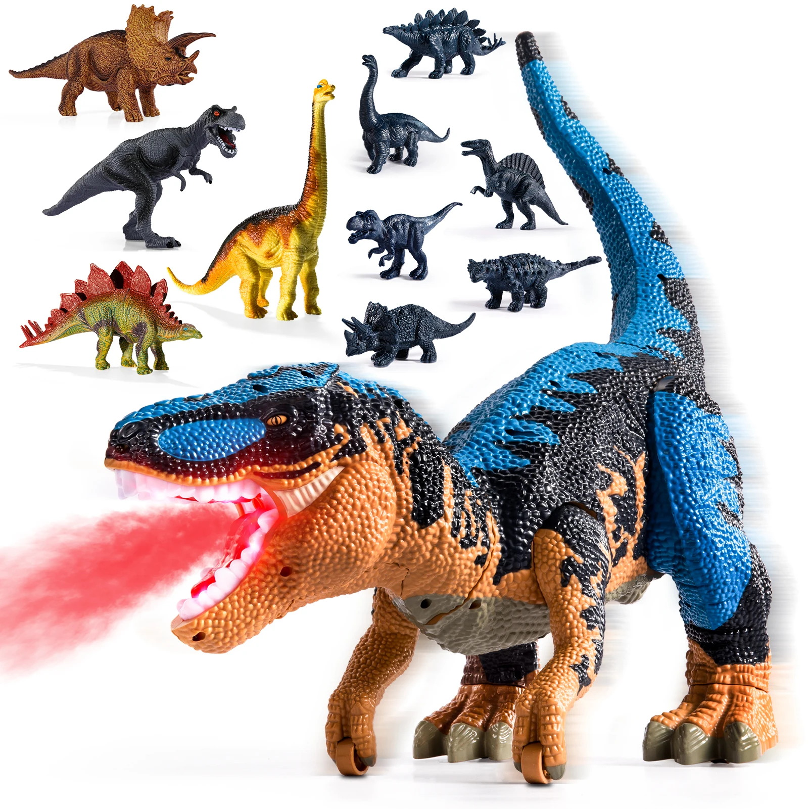 Large Dinosaur Toys For 3-8 Kids Tyrannosaurus Rex With Mist Spray ...